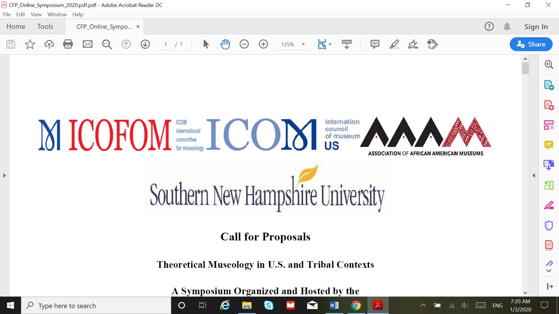 CFP: Theoretical Museology in U.S. and Tribal Contexts - ICOM ICOFOM ...