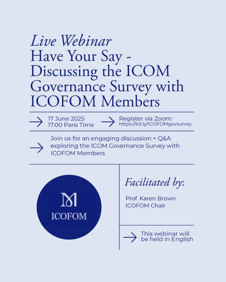 Live Webinar: Have Your Say - Discussing the ICOM Governance Survey ...